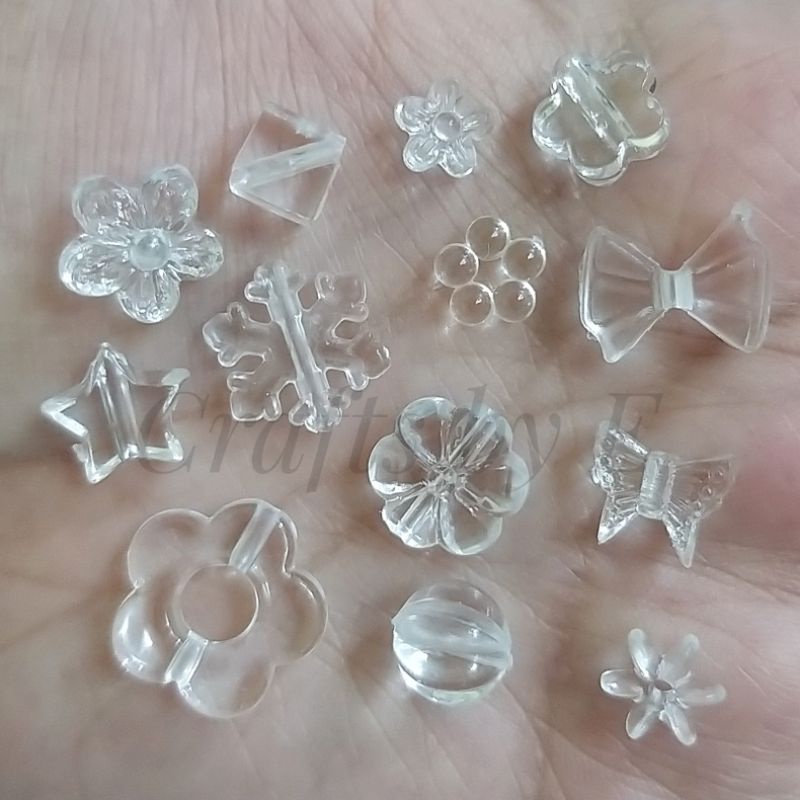Assorted Mini Clear Charm Beads (20-50 pcs) | Shopee Philippines