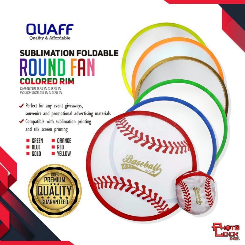 QUAFF WHITE ROUND FAN WITH RIM COLOR 10PCS | Shopee Philippines
