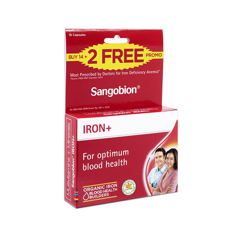 Sangobion Iron Plus Capsule 14+2 Pack | Shopee Philippines