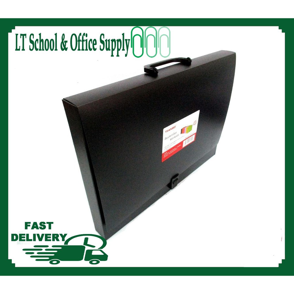 TRANBO DOCUMENT CASE ENVELOPE W/ HANDLE SIZE A3 BLACK | Shopee Philippines