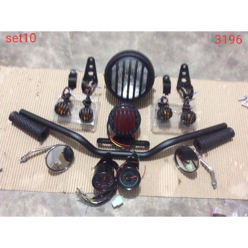 PACKAGE Classic Accessories for motorcycle Project bike | Shopee ...