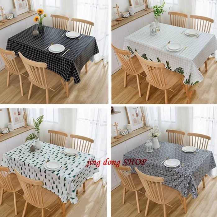 Tablecloth PVC Plastic Table Cloth Oil Proof Waterproof Table Cover ...