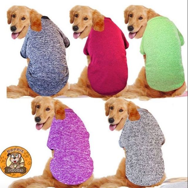 Plain Cotton Tee Big Large Breed Dogs Pets Clothes Shirt | Shopee ...