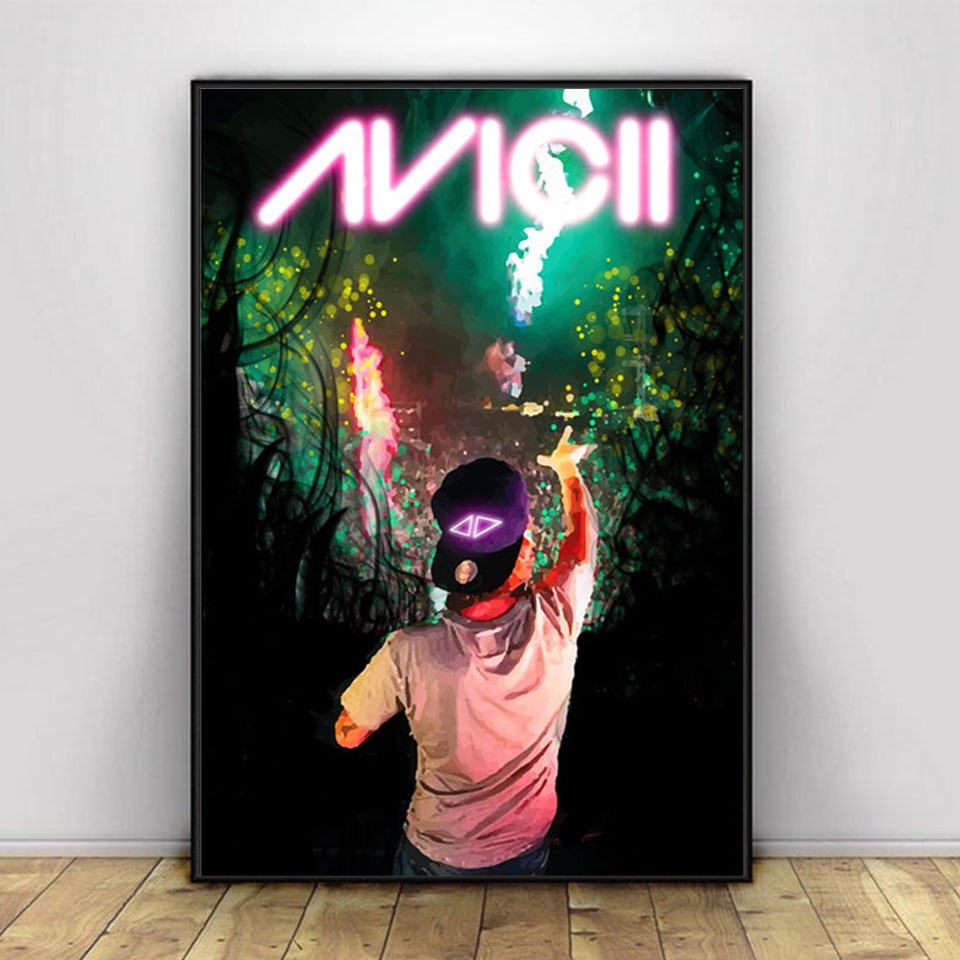 Avicii Legend DJ Music Singer Star Modern Abstract Poster Prints ...