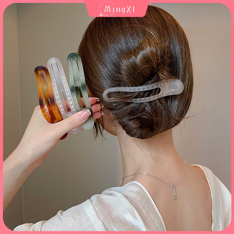 Frosted Word Horizontal Hair Clip Large Duckbill Clip Korean Simple ...