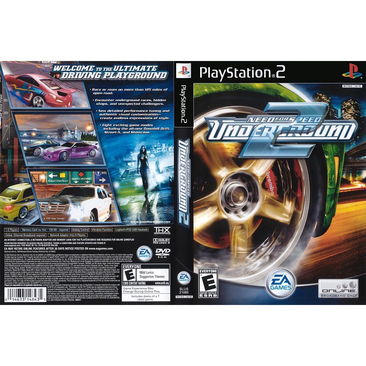 NEED FOR SPEED UNDERGROUND 2 [PS2 US : DVD5 1 Disc] | Shopee Philippines