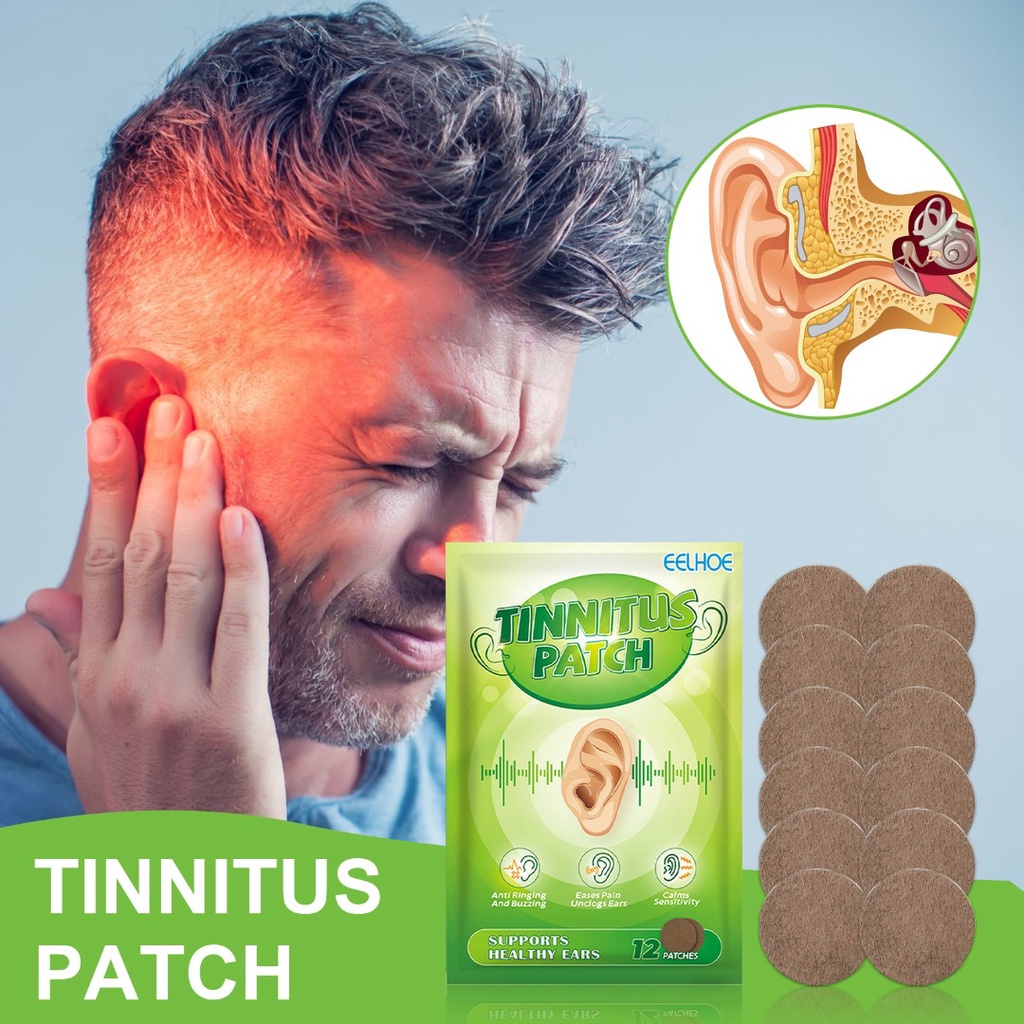 12Pcs/Bag Herbal Tinnitus Patches Prevent Hearing Loss Ear Relief ...