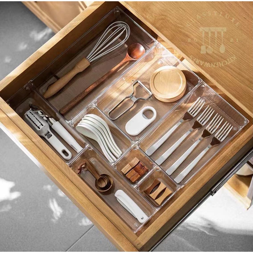 KITkitchen Japanese-Style Drawer Storage Transparent Plastic ...