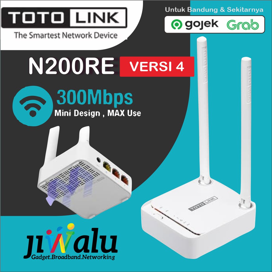 Totolink N200RE V4 Wireless Router Wifi Router 300Mbps 2 Antenna ...