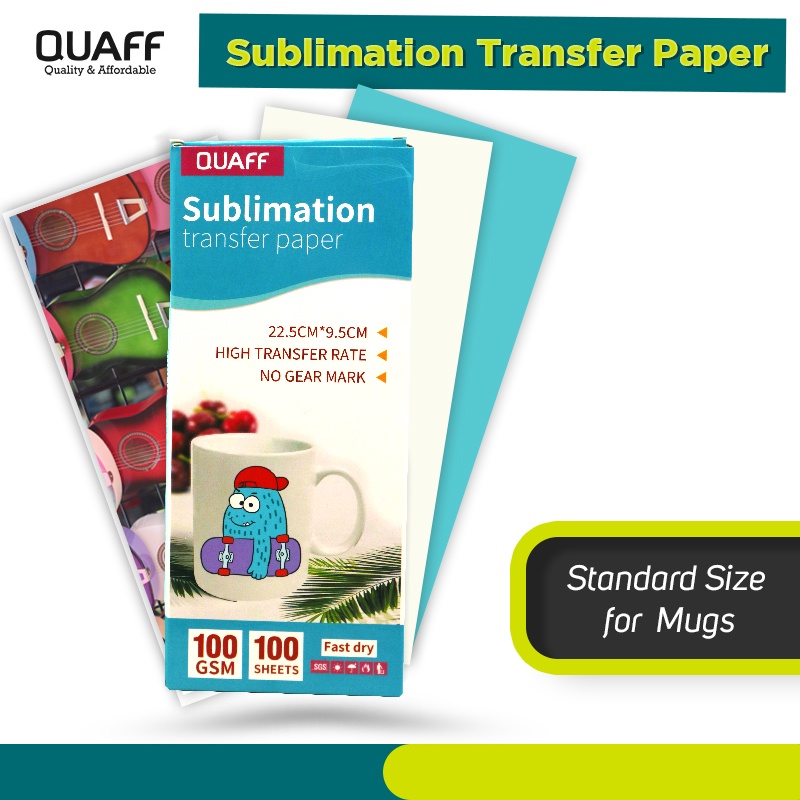 100gsm Sublimation Paper for Mugs 100sheets - Quick Dry (22.5cm x 9.5cm ...