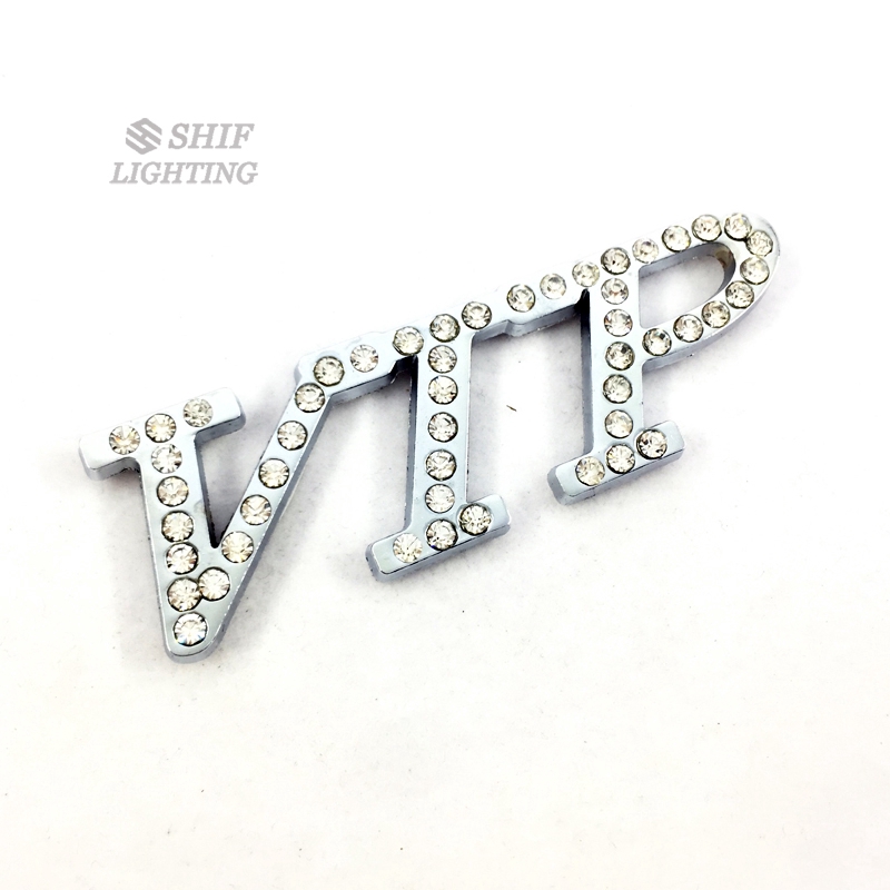1 x Metal Diamond Crystal VIP Logo Car Auto Rear Trunk Lid Decorative ...
