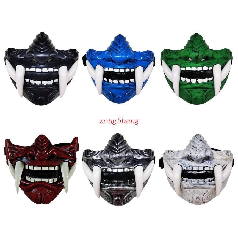 Zone Airsoft Plastic Mask Japanese Samurai Prajna Half Face Mask for ...