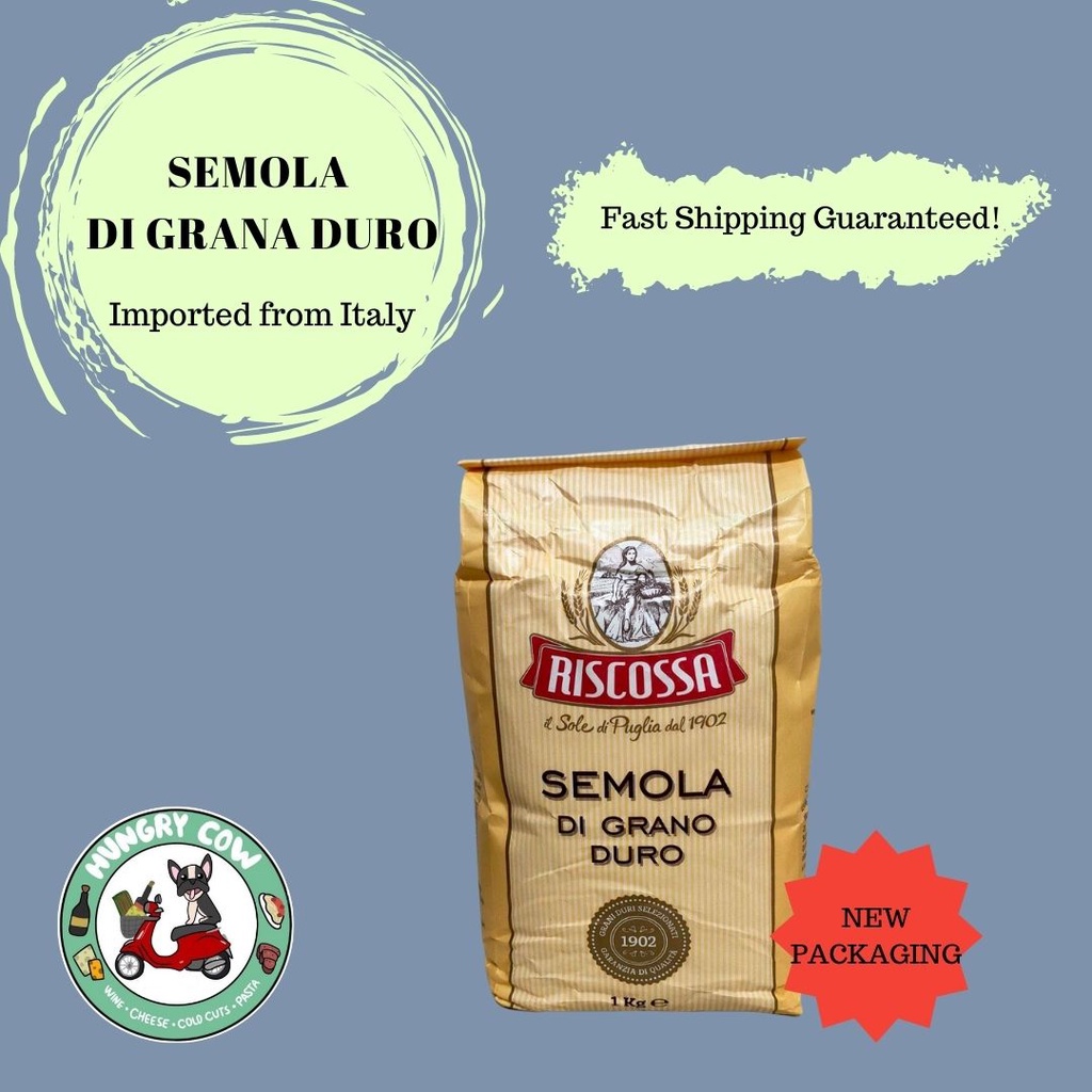Semolina Flour from Italy - Semola di Grana Duro (coarse) Riscossa 1kg ...