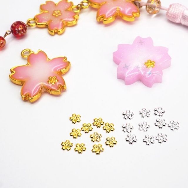 10 pcs Sakura Cherry Blossom Flower Metal Fillers for UV Resin Charm ...