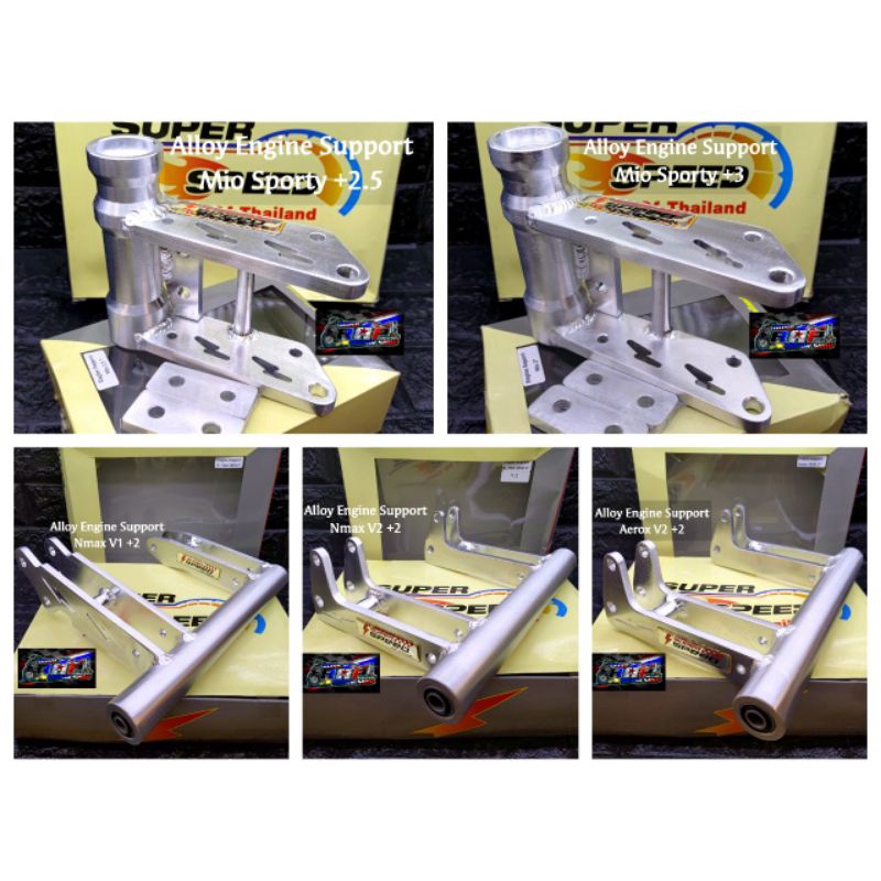 Super Speed Alloy Engine Support +2 +2.5 +3 Mio Sporty Click125/150 / Nmax v1 & V2 / Aerox v1 ...