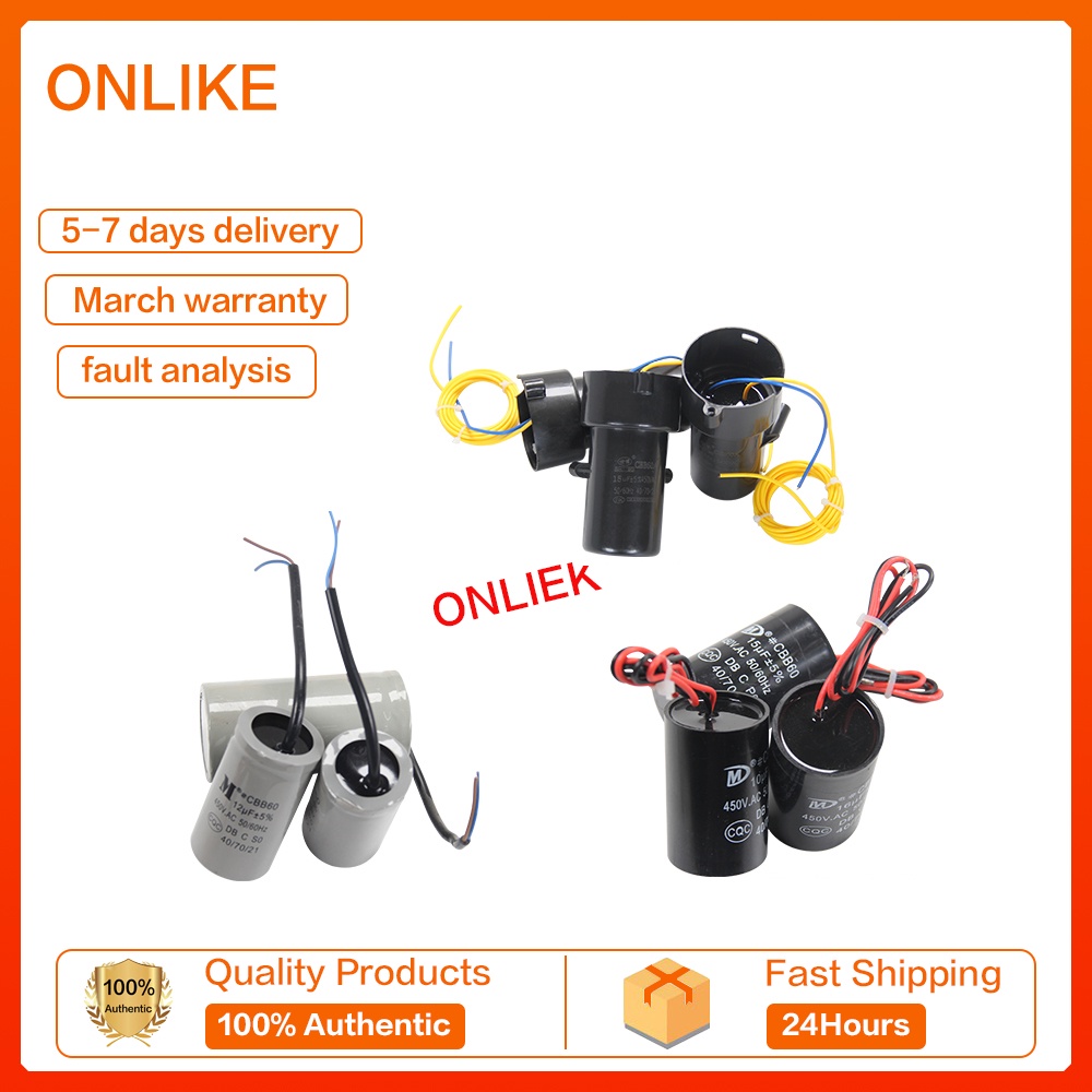 100%NEW ORIGINAL WASHING MACHINE CAPACITOR CBB60 4UF 5UF 6UF 8UF 10UF ...