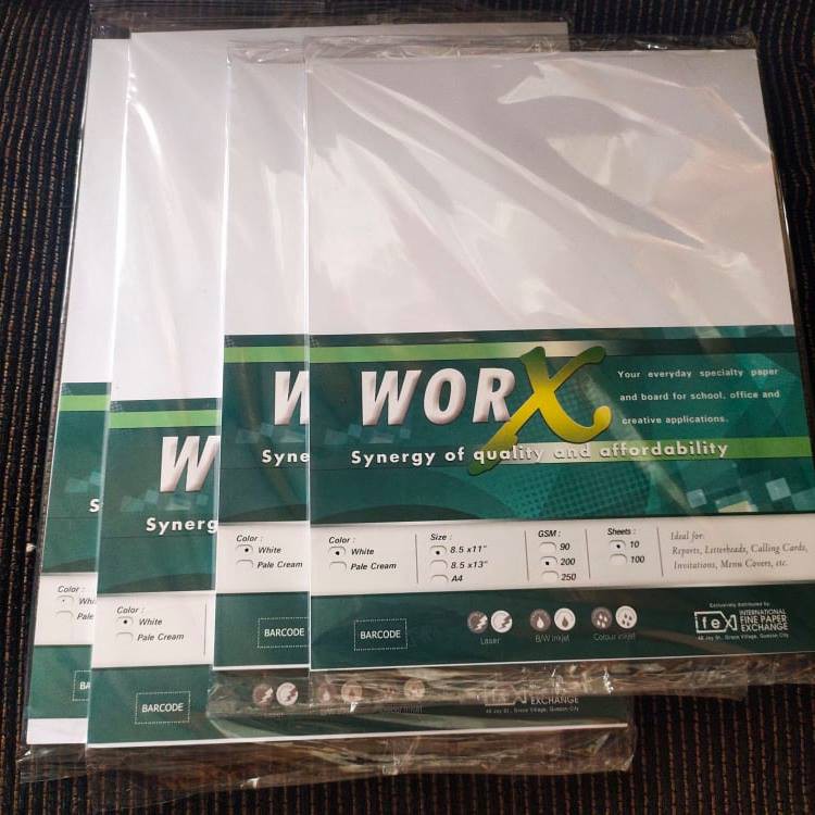 Worx Vellum Board (10 sheets), by 2s | White, 200GSM | Shopee Philippines