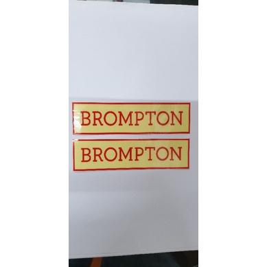 Brompton sticker red font clear background glossy finish. | Shopee ...