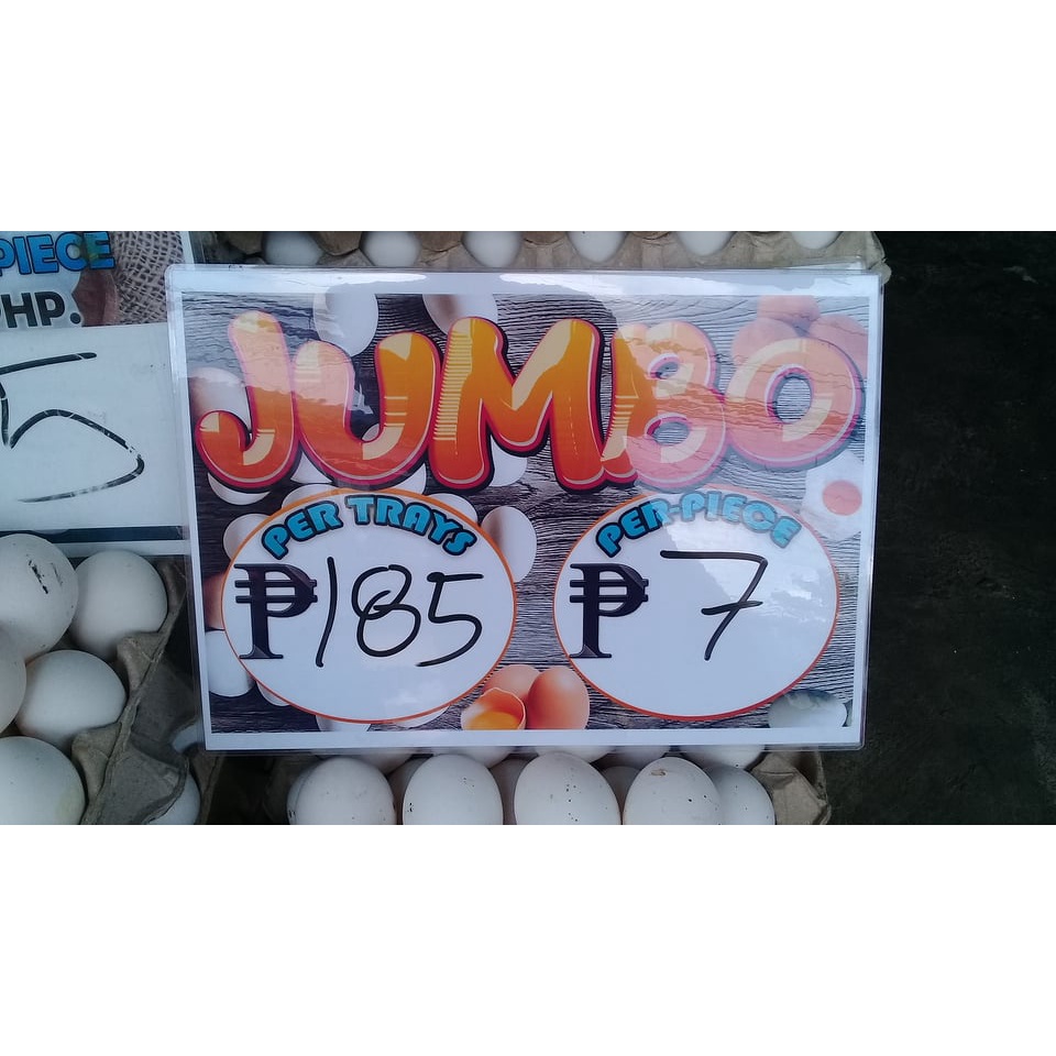 Egg Retail Price tag Editable | Shopee Philippines