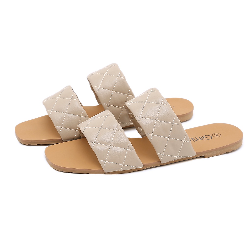 AY-8092 Korean Fashion GIMI Women Shoes Flat Sandals Flat Slippers ...