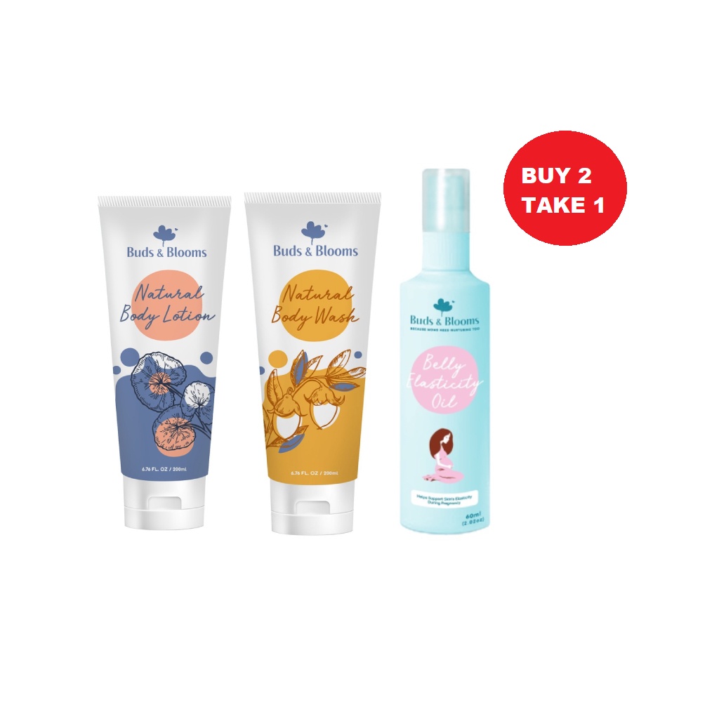 Buy2Get1 Buds & Blooms Body Wash & Body Lotion with Free Belly ...