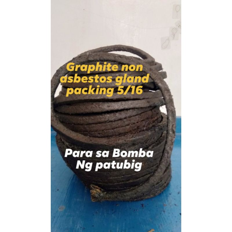 GRAPHITE NON ASBESTOS GLAND PACKING 5/16 SOLD IN 2 FEET UP TO 9 FEET ...