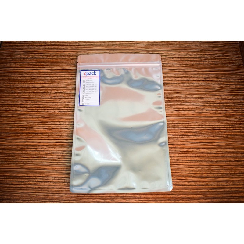 CPack Flat Pouch Half Clear Half Metallic Resealable 50/100pcs | Shopee ...