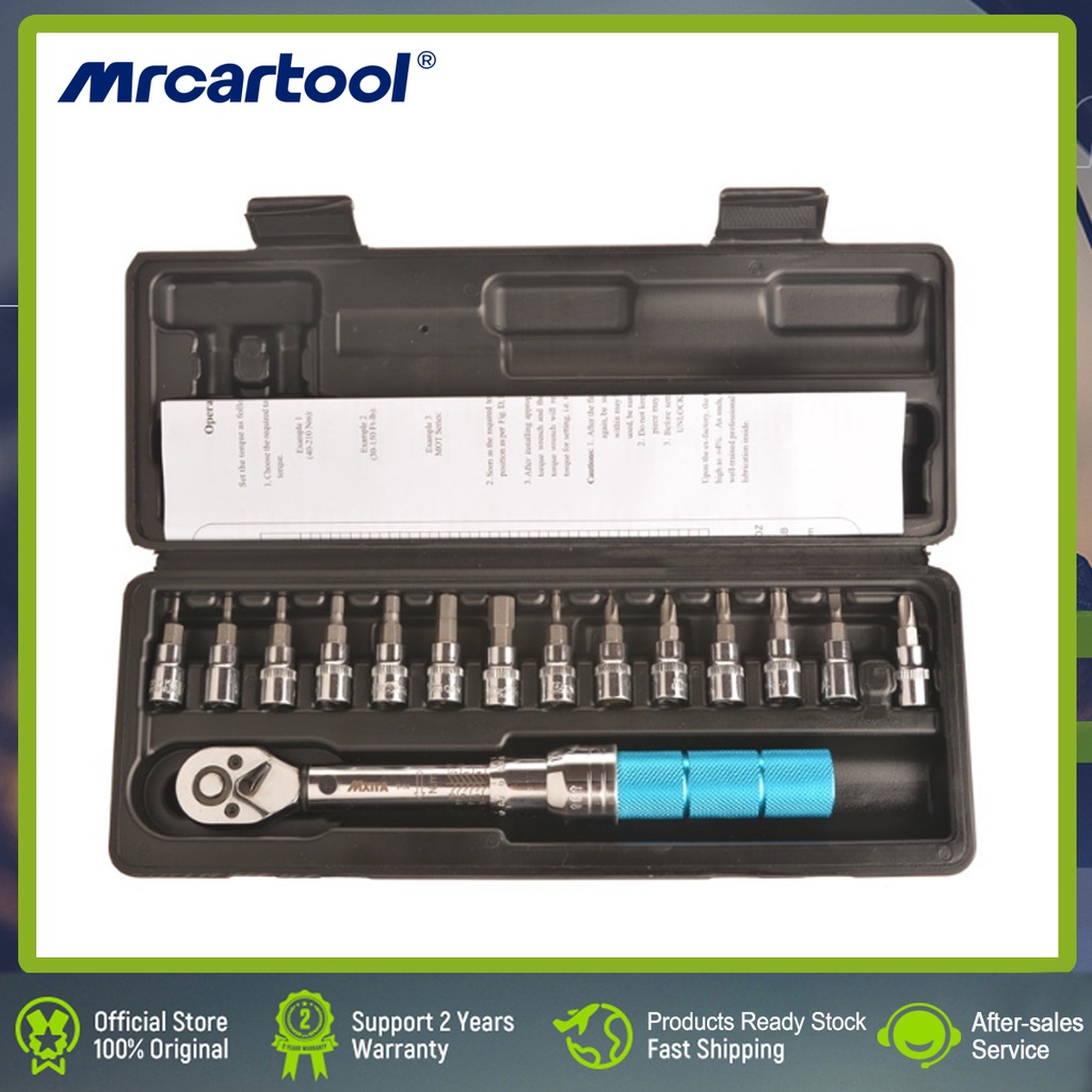 MRCARTOOL 15Pcs Torque Wrench Allen Key Tool For Bicycle Repair ...