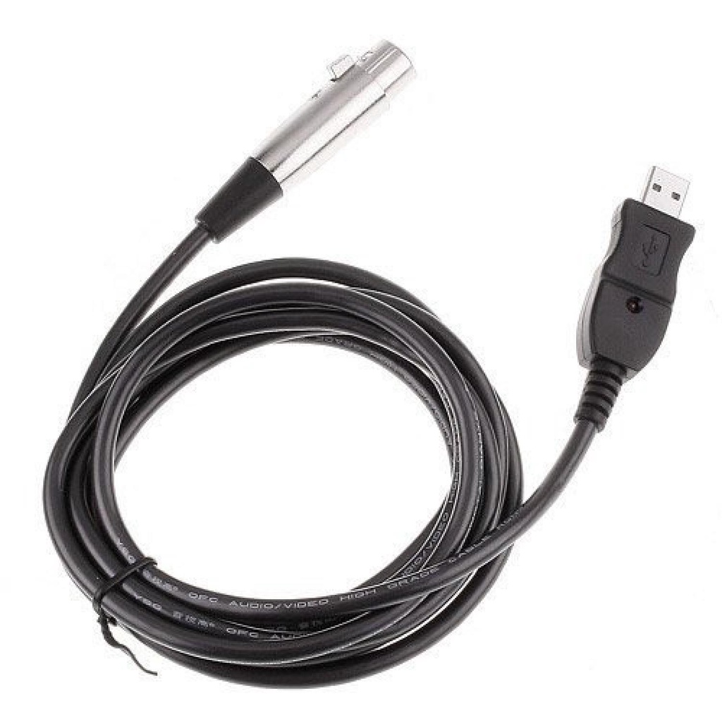RCHMDSHP USB to XLR Microphone Studio Audio Adapter Connector 2.8M ...