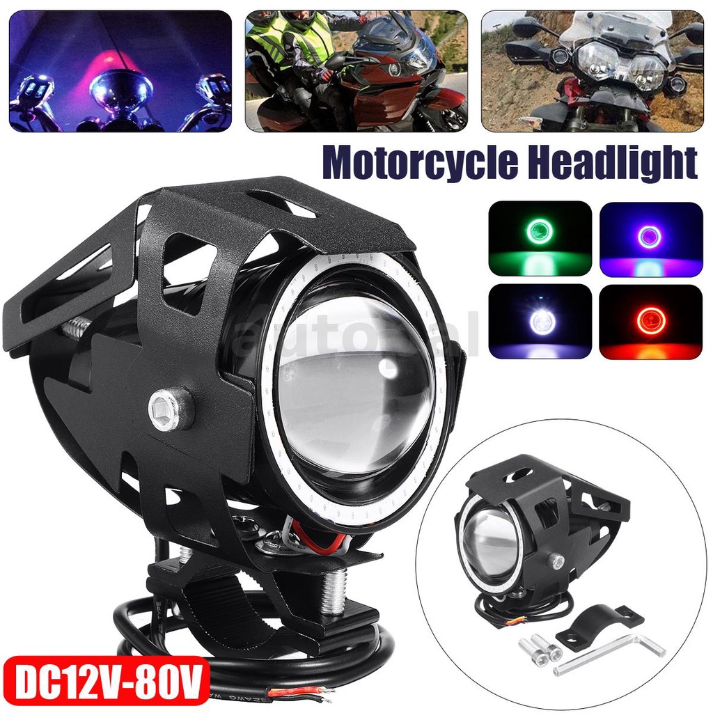 Motorcycle Headlight Motorbike U7 LED Light Spotlight Waterproof ...