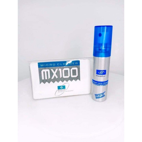 Essilor Duo Pack MX100 Micro Cleaner + Lens Spray Cleaner 22ml | Shopee ...
