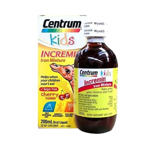 Centrum Kids Incremin Iron Mixture Cherry Flavour 200ml | Shopee ...