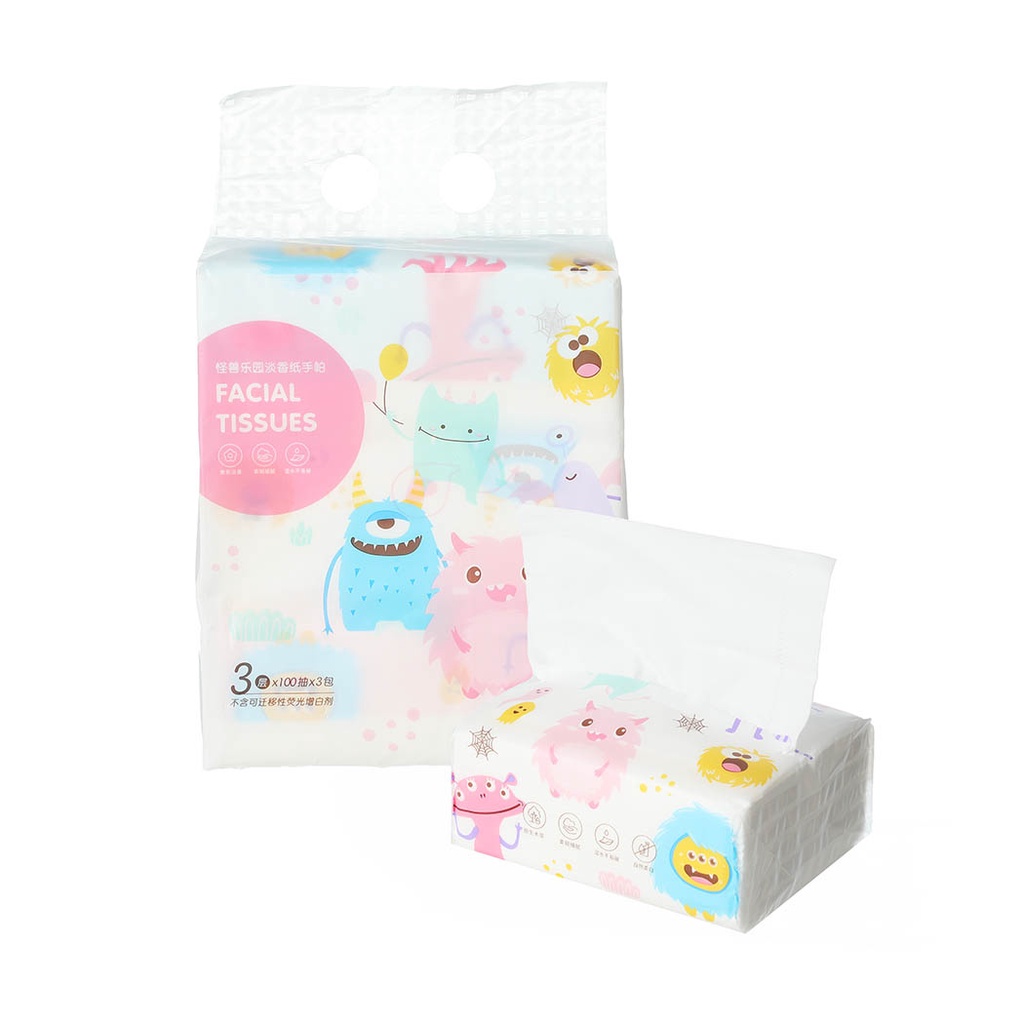 MINISO Monster Paradise Soft Comfy Facial Tissues | Shopee Philippines