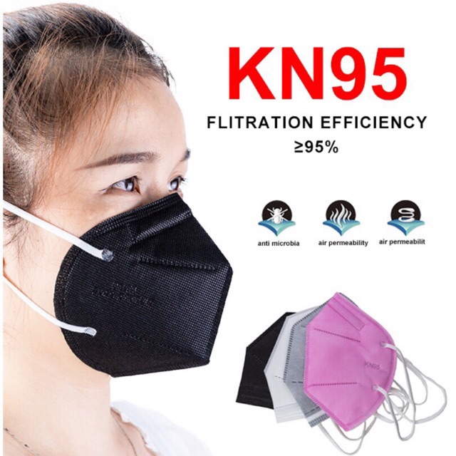 10 PCS KN95 Filters no valve Face Mask black pink blue | Shopee Philippines
