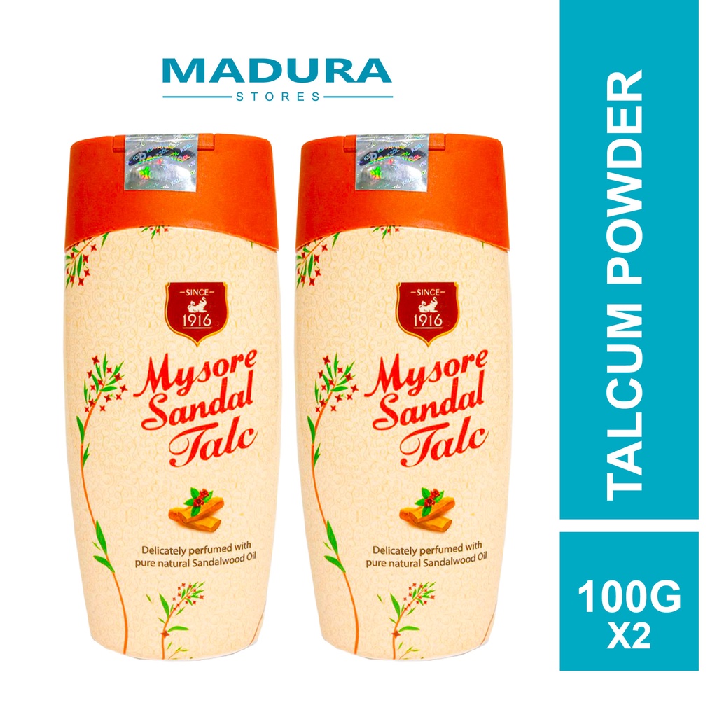 Mysore Sandal Talcum Powder 100g x 2 (Bedak Talkum) | Shopee Philippines