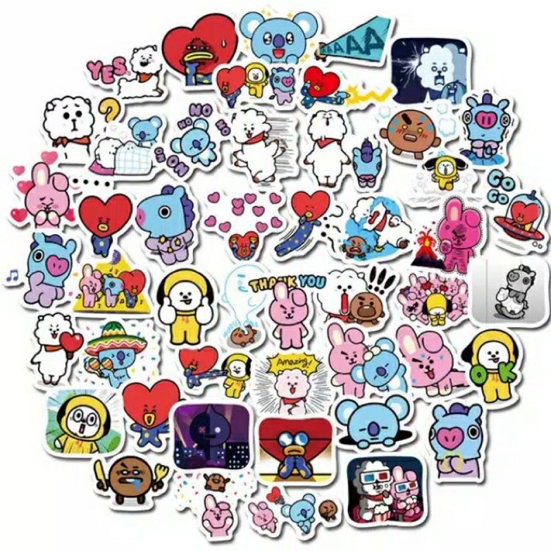 Sticker BTS BT21 Contents 40 | Shopee Philippines