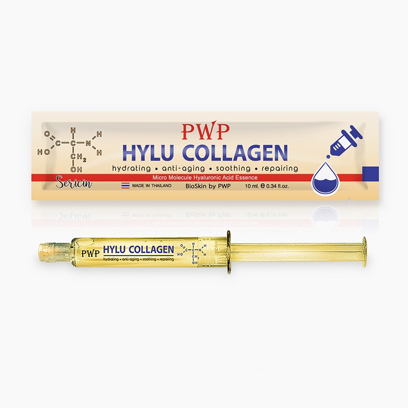 PWP HYLU COLLAGEN Sericin 10ml Gold Formula SERUM (ANTI AGING, SOOTHING ...