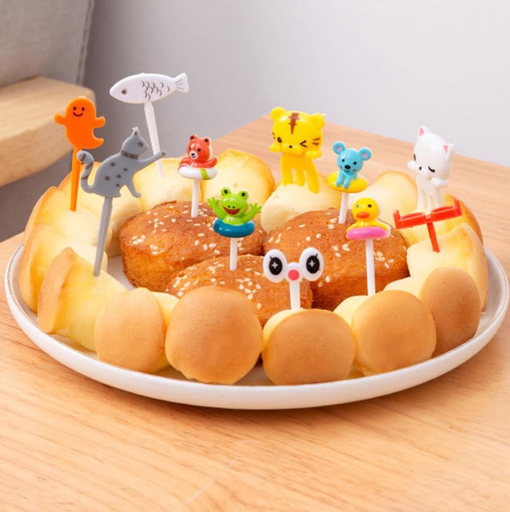Cartoon Animal Shaped Bento Sticks Fruit Forks Food Picks for Kids ...