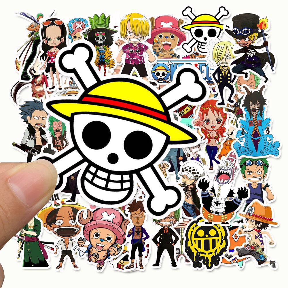 20pcs One Piece Stickers Waterproof Decals Anime Manga Series | Shopee ...