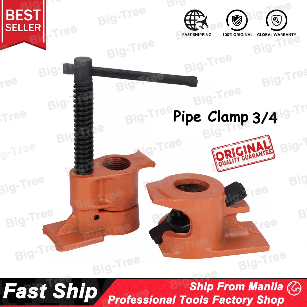 【Optional】COOFARI 1/2" 3/4" 1" Pipe Clamp Wood working clamp Original Factory | Shopee Philippines