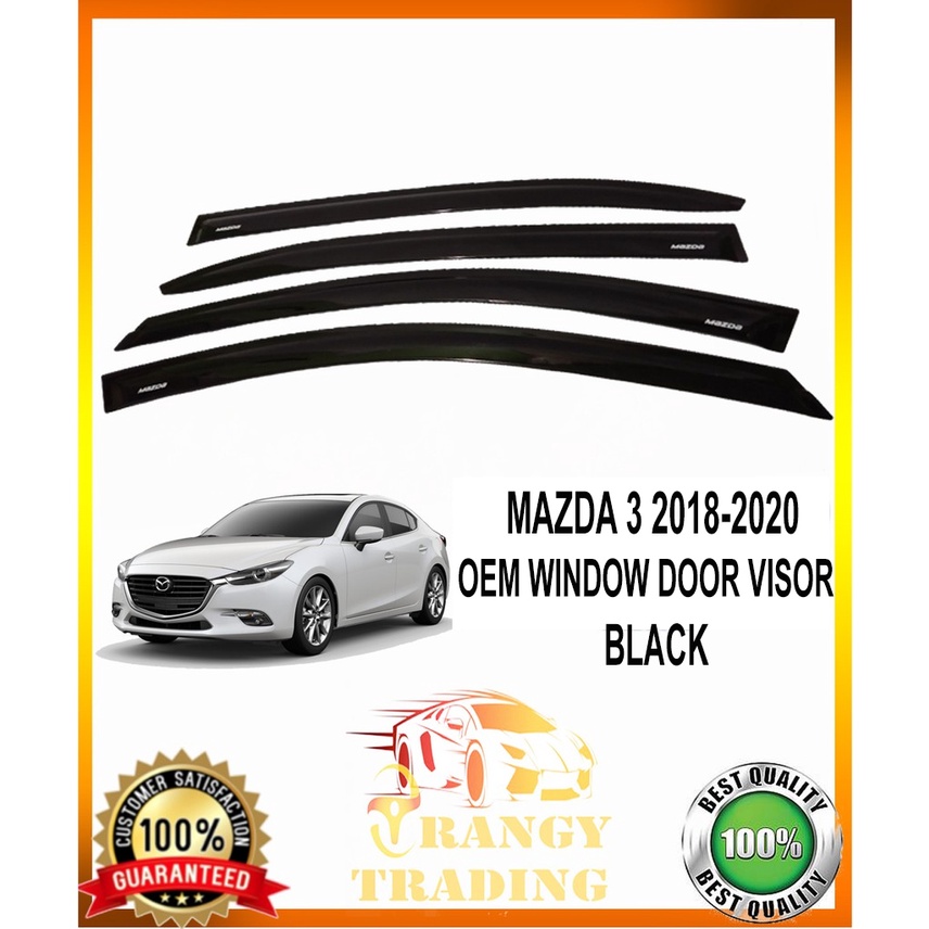 Mazda 3 Hatchback 2018 to 2020 INJECTION TYPE Window Door Rain Visor ...