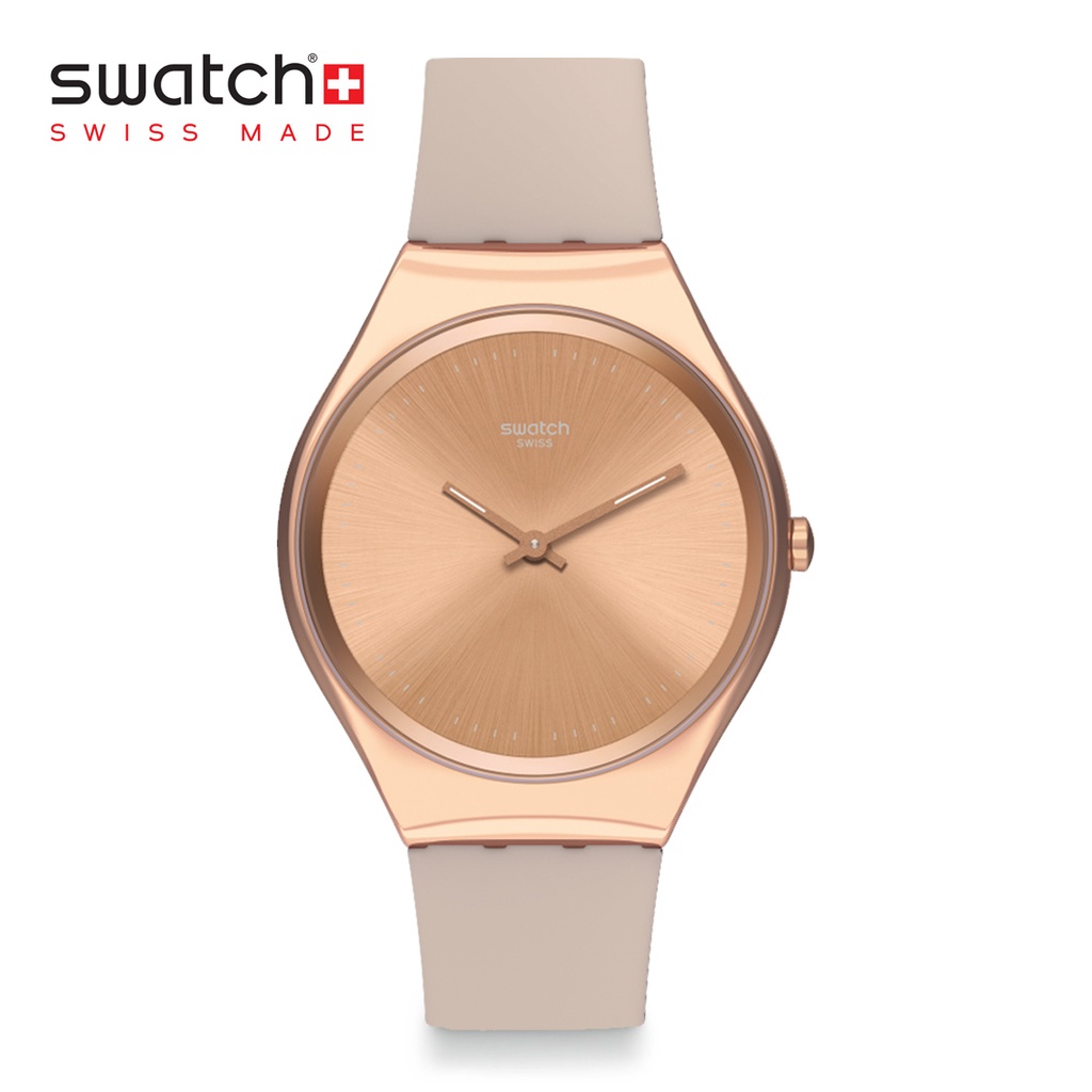 Swatch Skin Irony Skinrosee SYXG101 Rose Gold Watch Head with Silicon ...