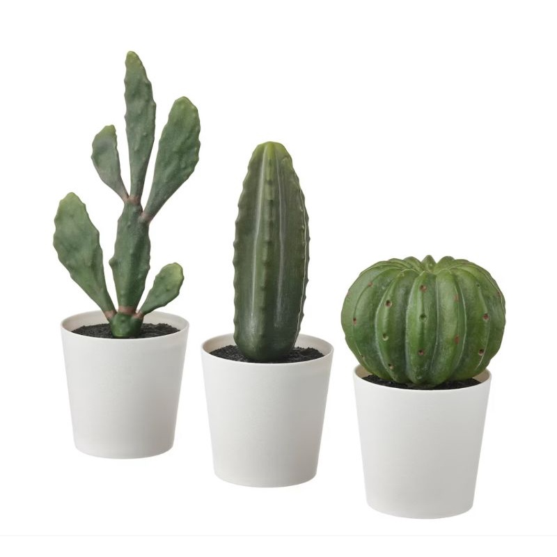FEJKA Ìkea Artificial potted plant w pot, set of 3, indoor/outdoor ...