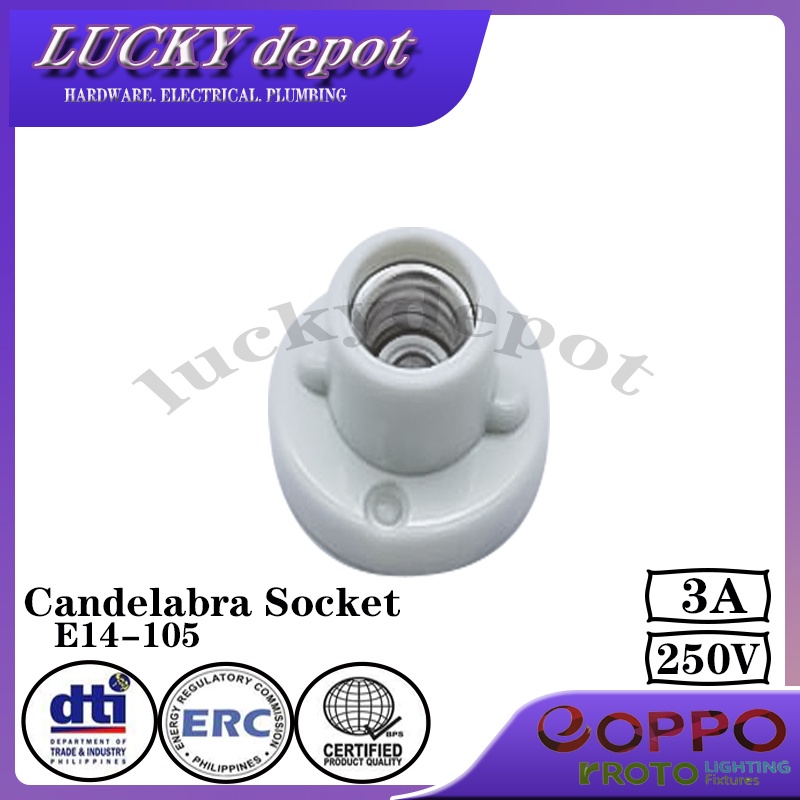 E14-105 CANDELABRA SOCKET (EOPPO/ROTO) | Shopee Philippines