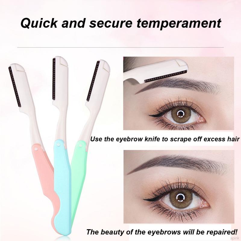 Eyebrow Scraping Razor Foldable Portable Eyebrow Shaping Tool(Color ...