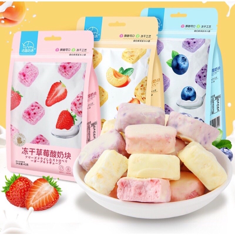 Yogurt Cube Snack Crispy Smoothies Snacks Chocolate Coated With Fruit ...