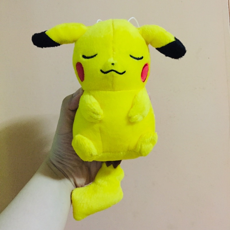 Pokemon Sleeping Pikachu small plush | Shopee Philippines
