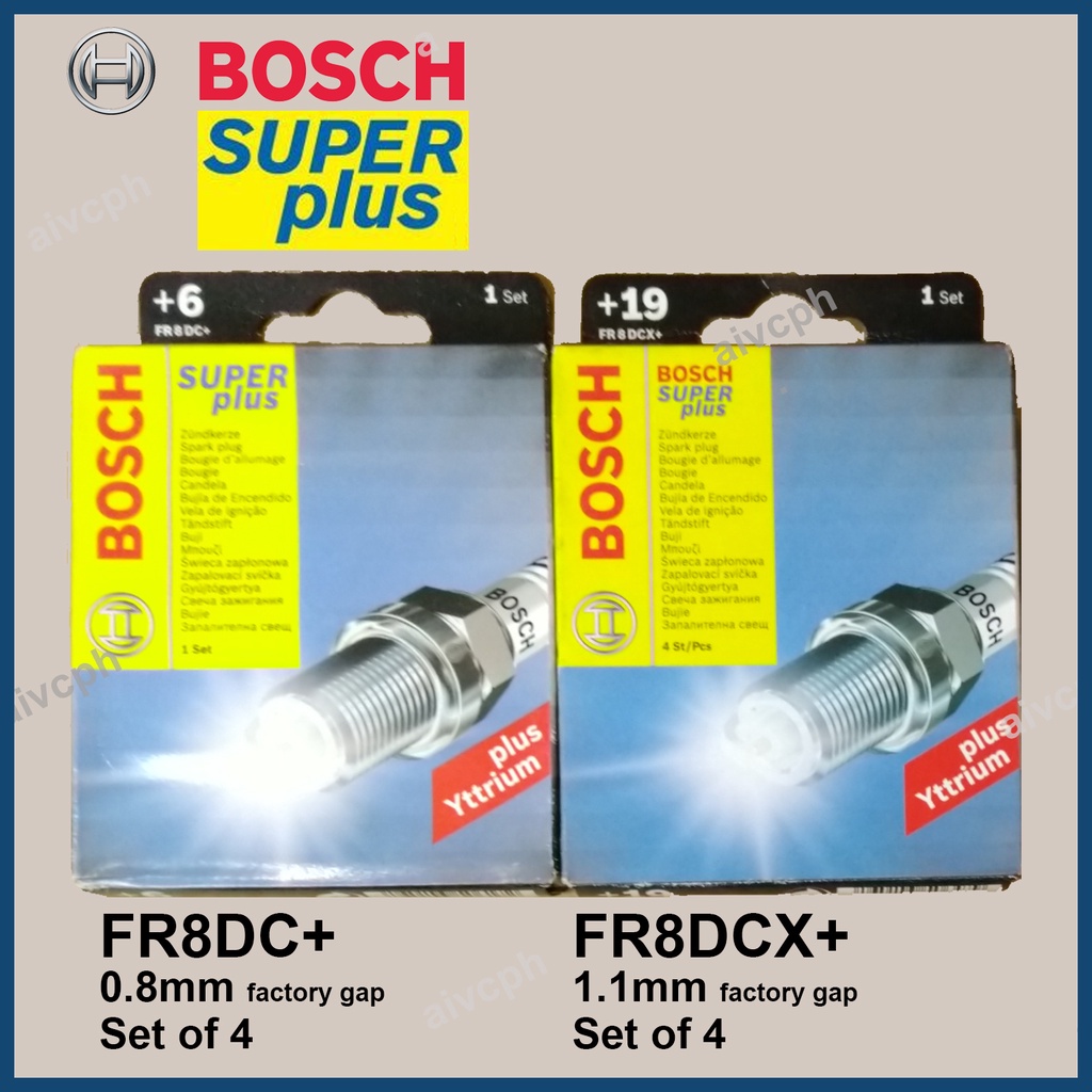 Bosch FR8DC+ FR8DCX+ (Cross BKR5E-11 K16R-U11) (Set of 4) Spark Plugs ...