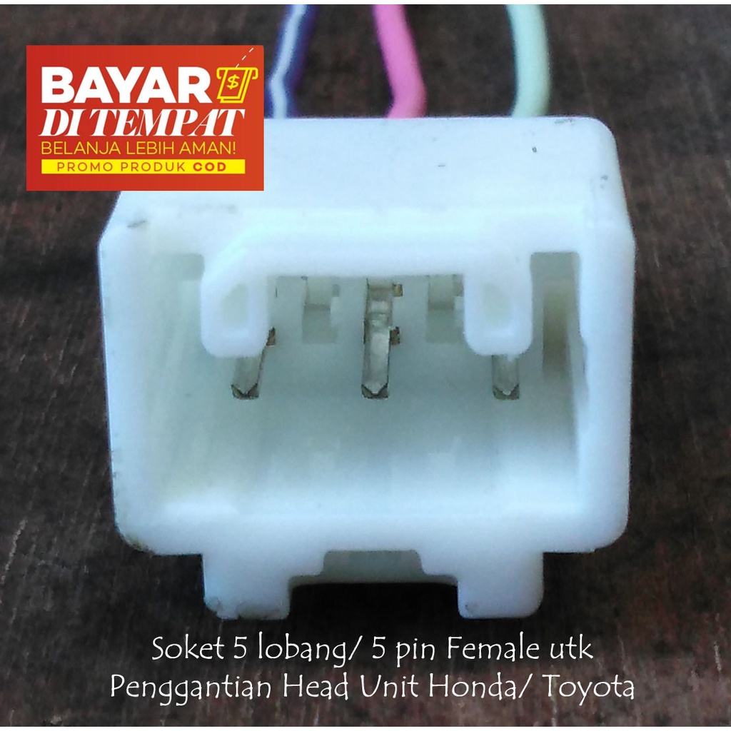 5 pin Female socket for Honda and Toyota Head Unit Replacement | Shopee ...