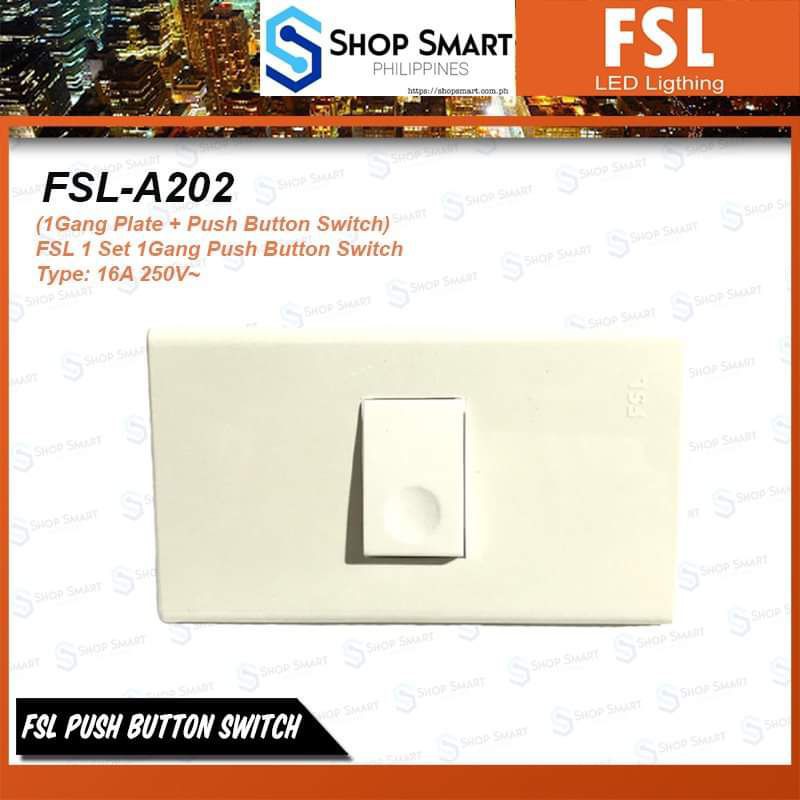 FSL 1set 1Gang Push Button Switch ( FSL-A202) | Shopee Philippines